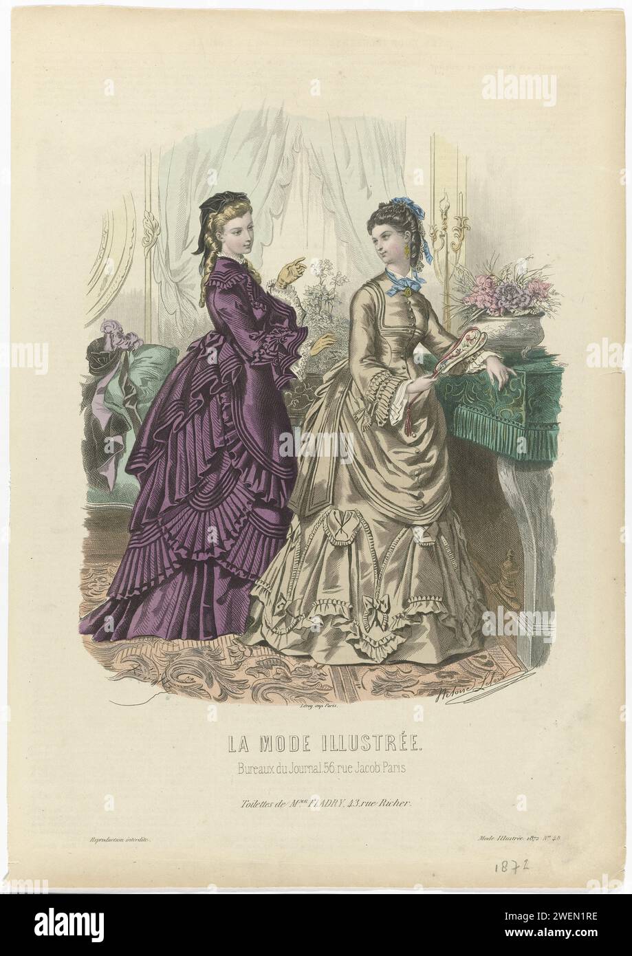 Illustrated fashion, 1872, No. 48: toilets of Mme Fladry (...), 1872 ...