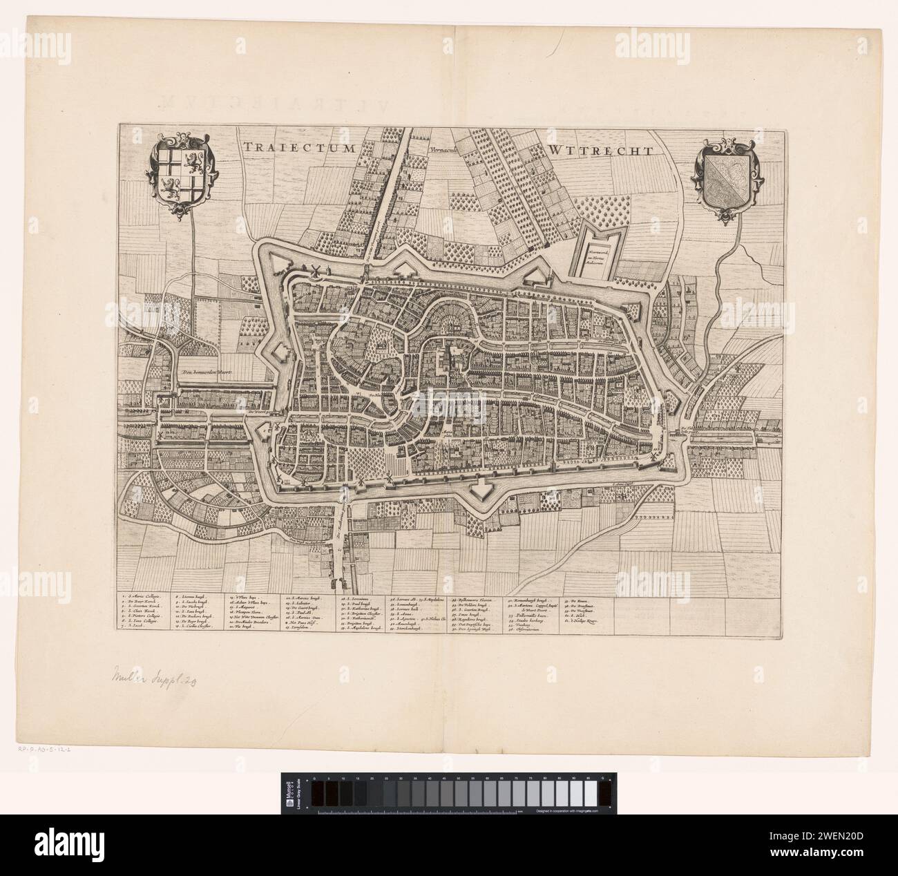 Map of the city of Utrecht, Anonymous, 1652 print Map in a nutshell ...