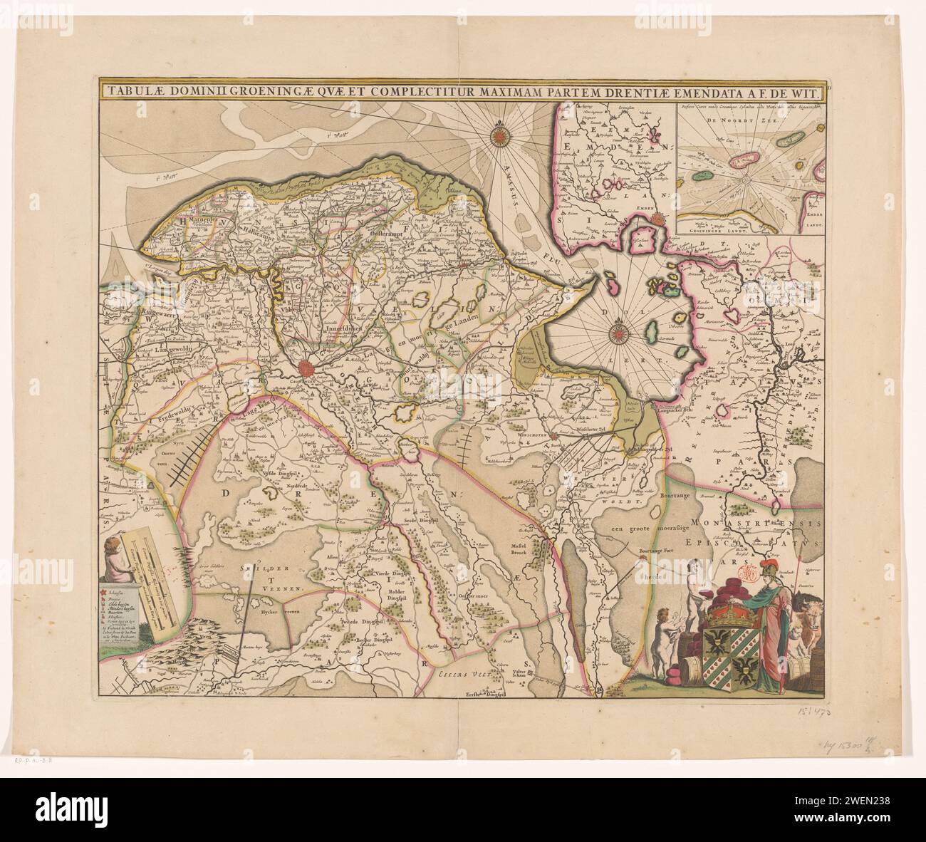 Map of the province of Groningen and part of Drenthe, Anonymous, c ...