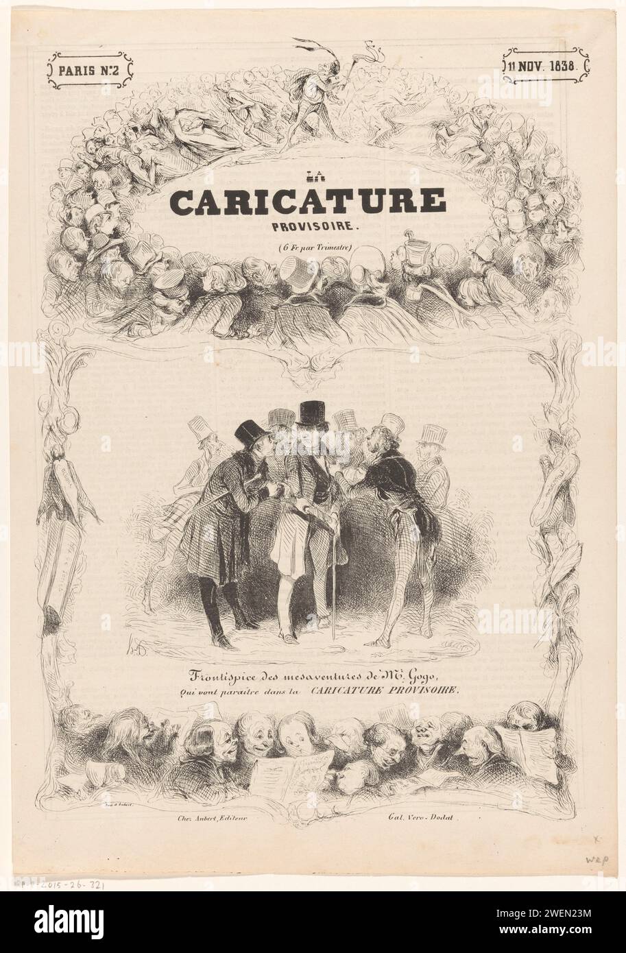 Mr. Gogo, Robert-Macaire en Bertrand, 1838 print The central ...
