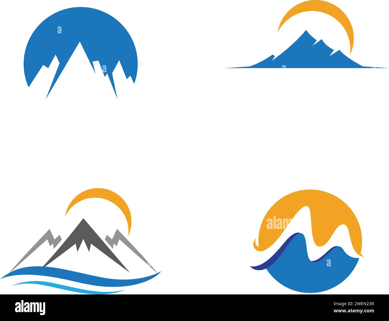 High Mountain icon Logo Business Template Vector Stock Vector Image ...