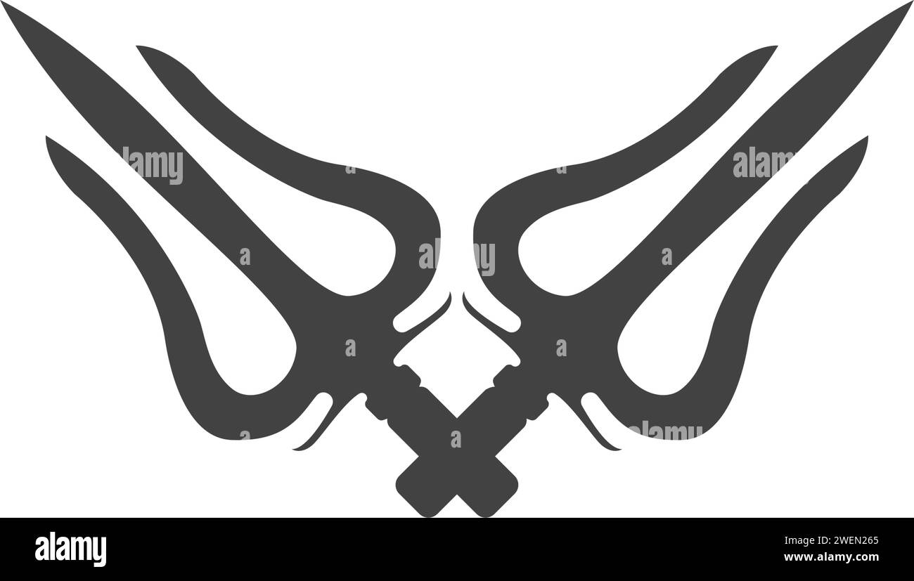 Logo trident Black and White Stock Photos & Images - Alamy