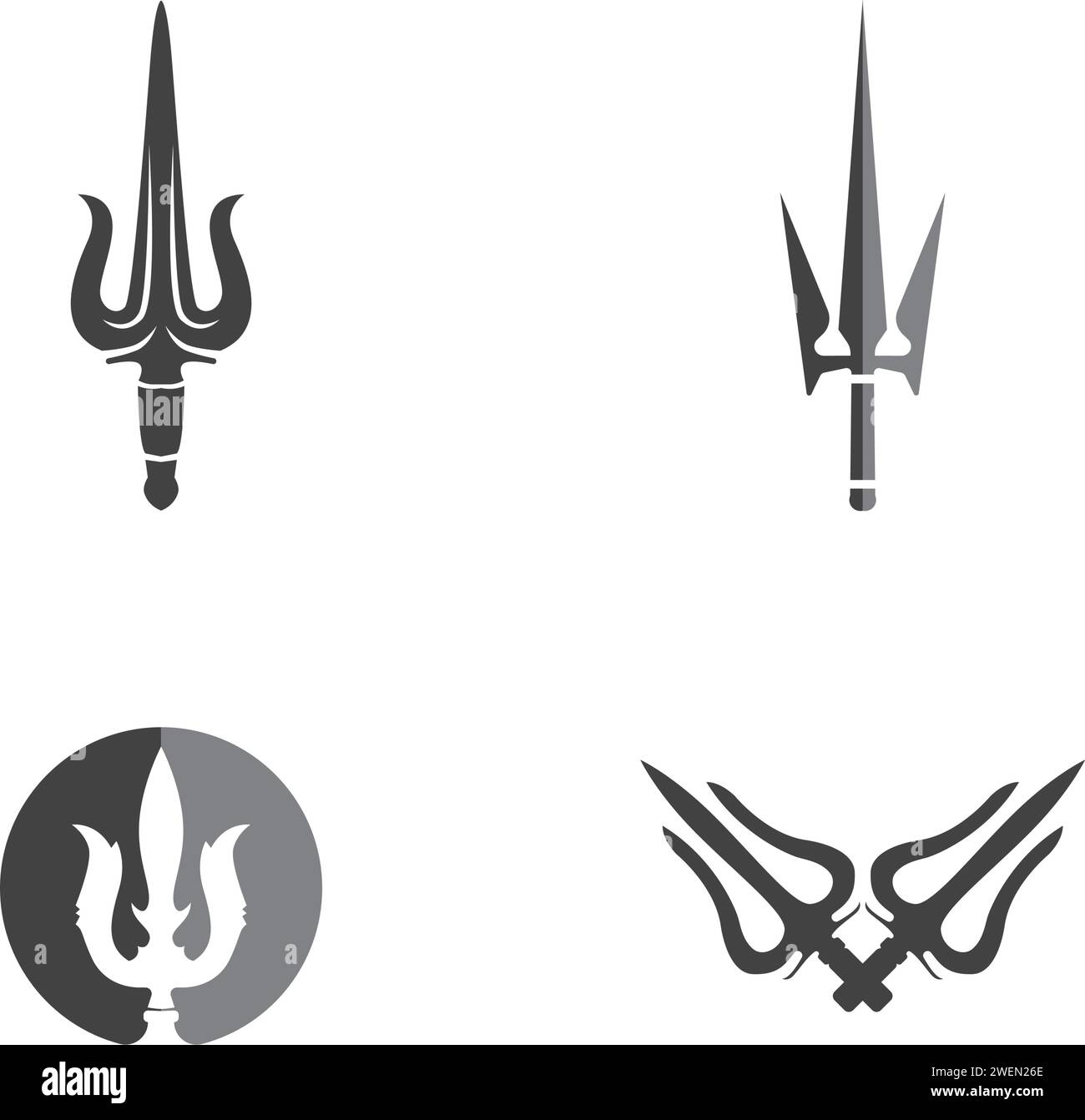 Trident Logo Template vector icon illustration design Stock Vector ...