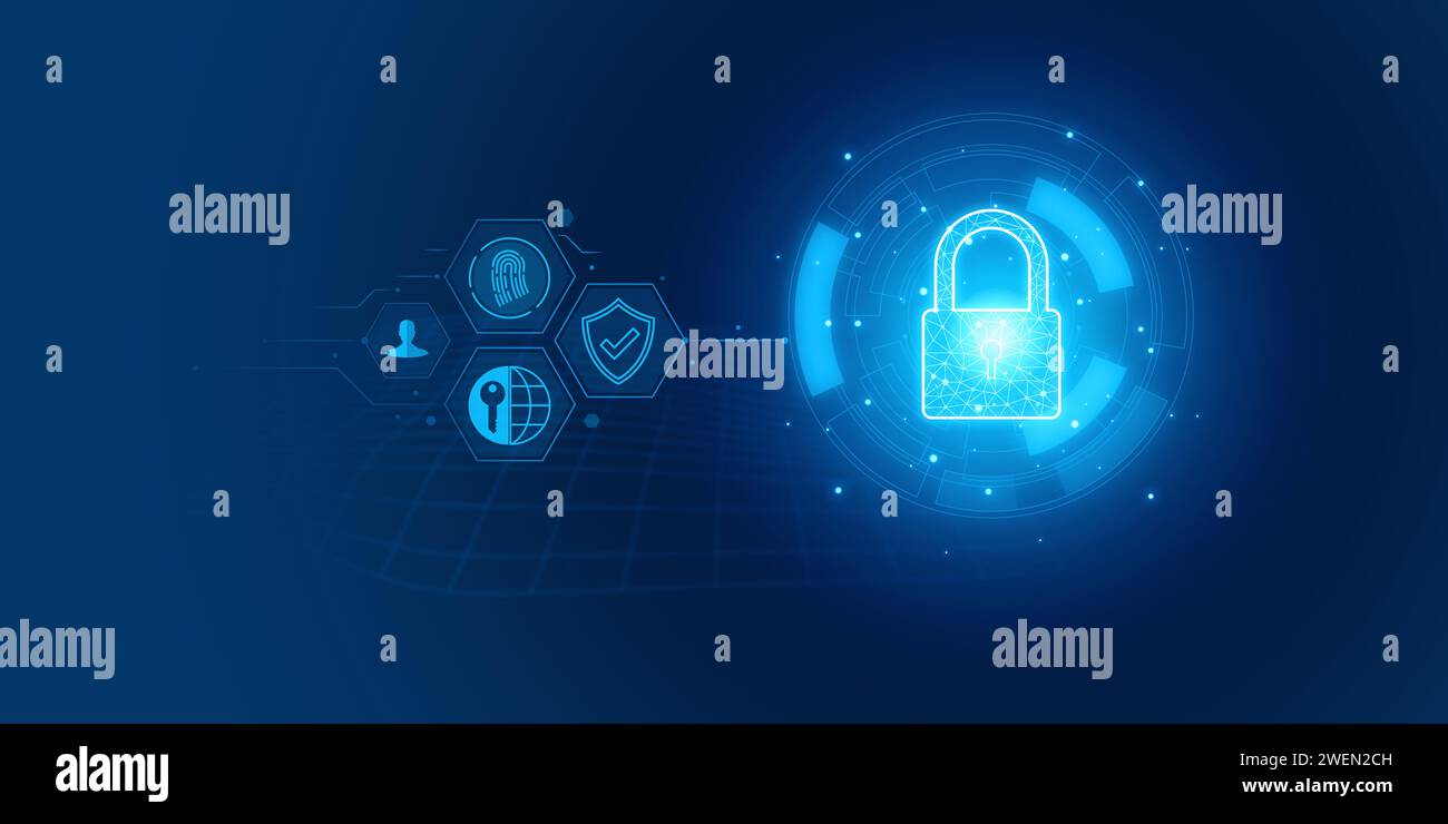 Futuristic blue shield ethics and Security abstract technology ...