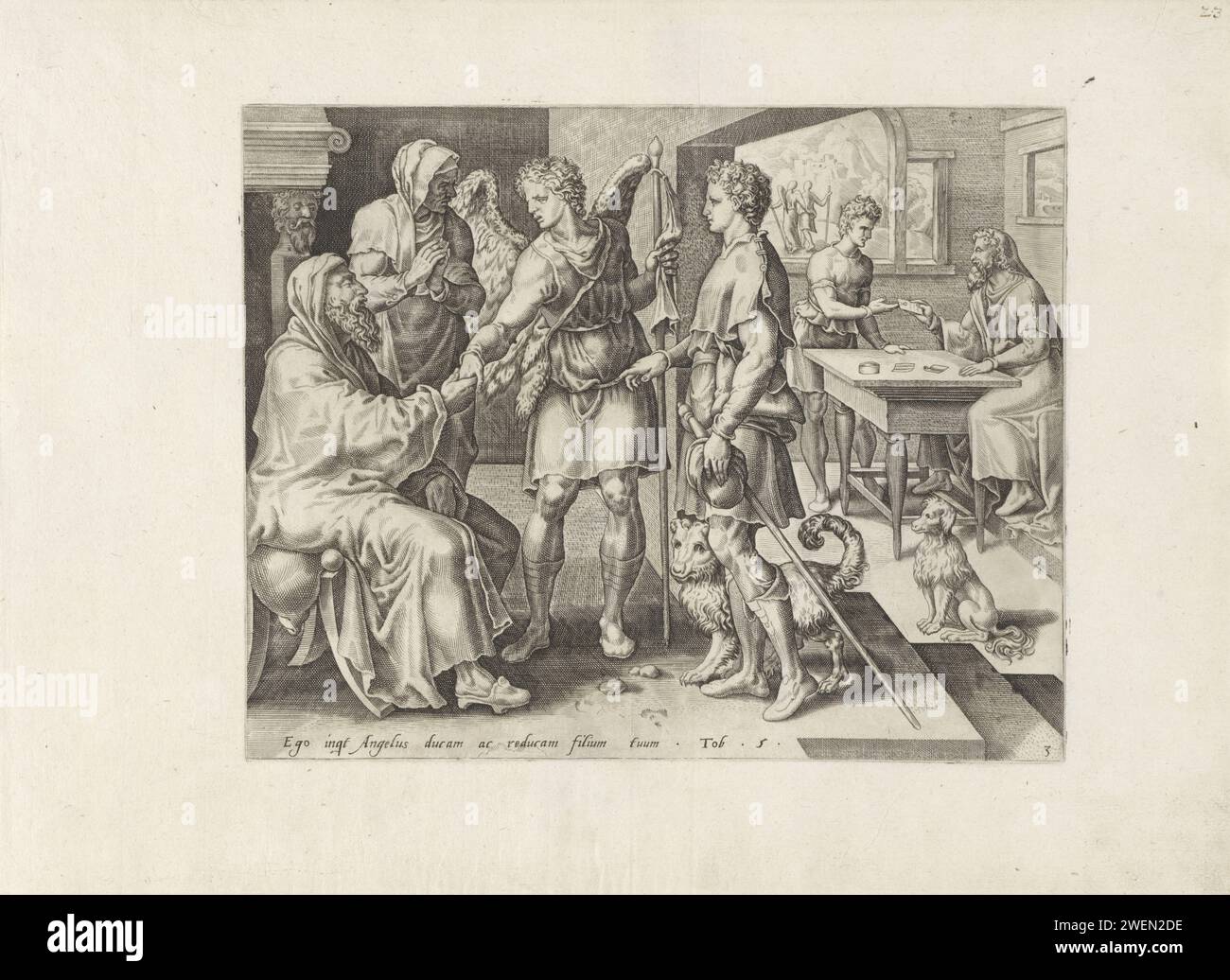 Farewell to Tobit and Anna, Anonymous, After Maarten van Heemskerck ...