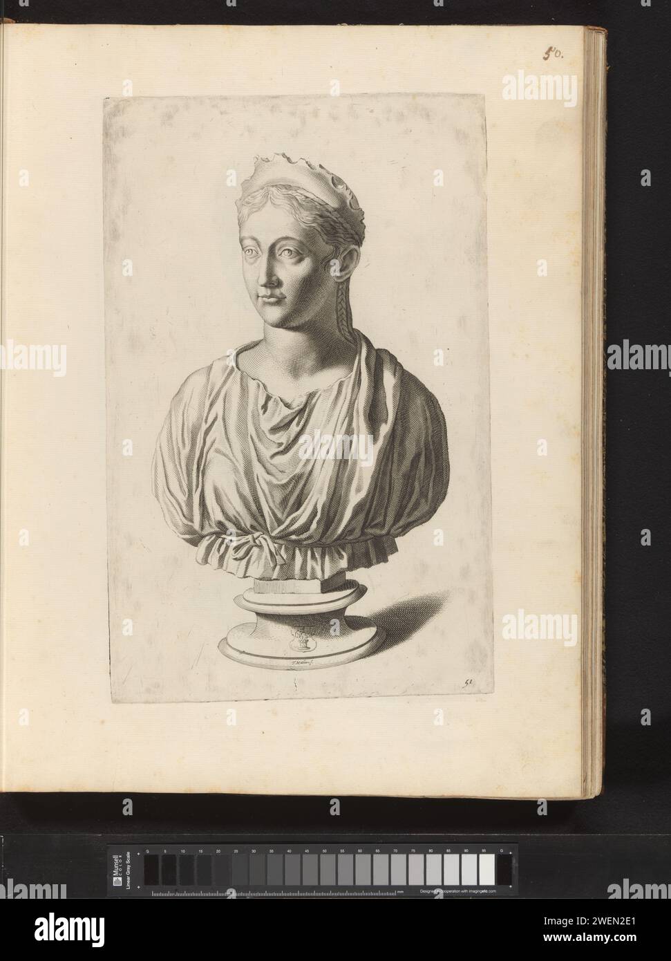 Bustes van Crispina in Lucilla, 1636 - 1647 print Two portrait busts of ...