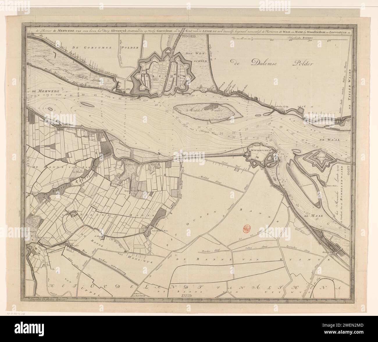 Map of the Merwede, Van Vast Sleeuwijk Finally Loevestein, David Coster ...
