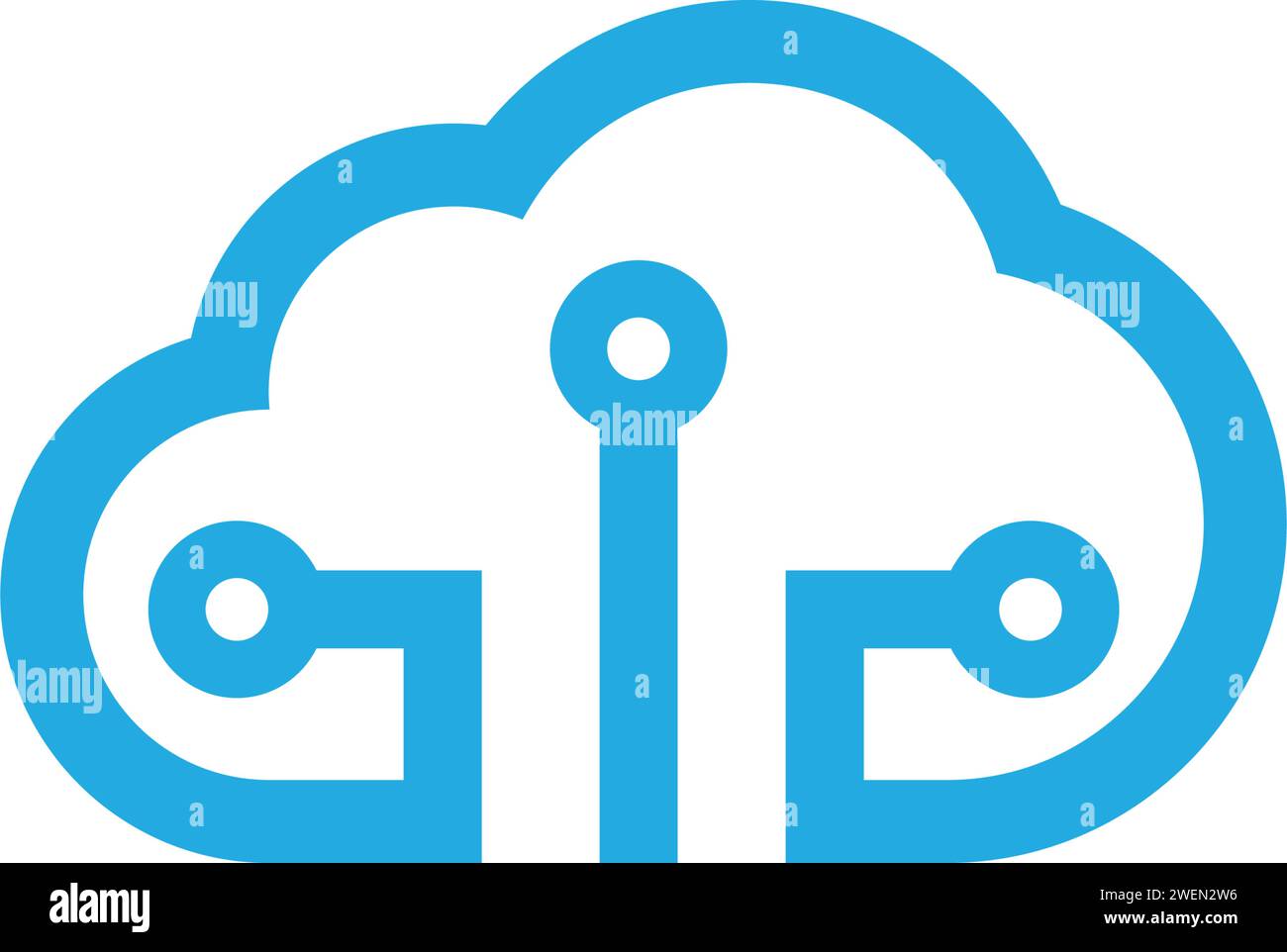 cloud vector logo template design vector Stock Vector Image & Art - Alamy