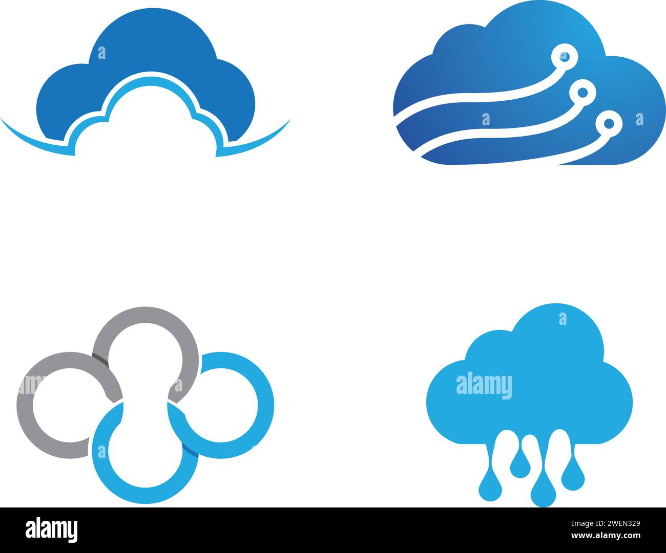 cloud vector logo template design vector Stock Vector Image & Art - Alamy