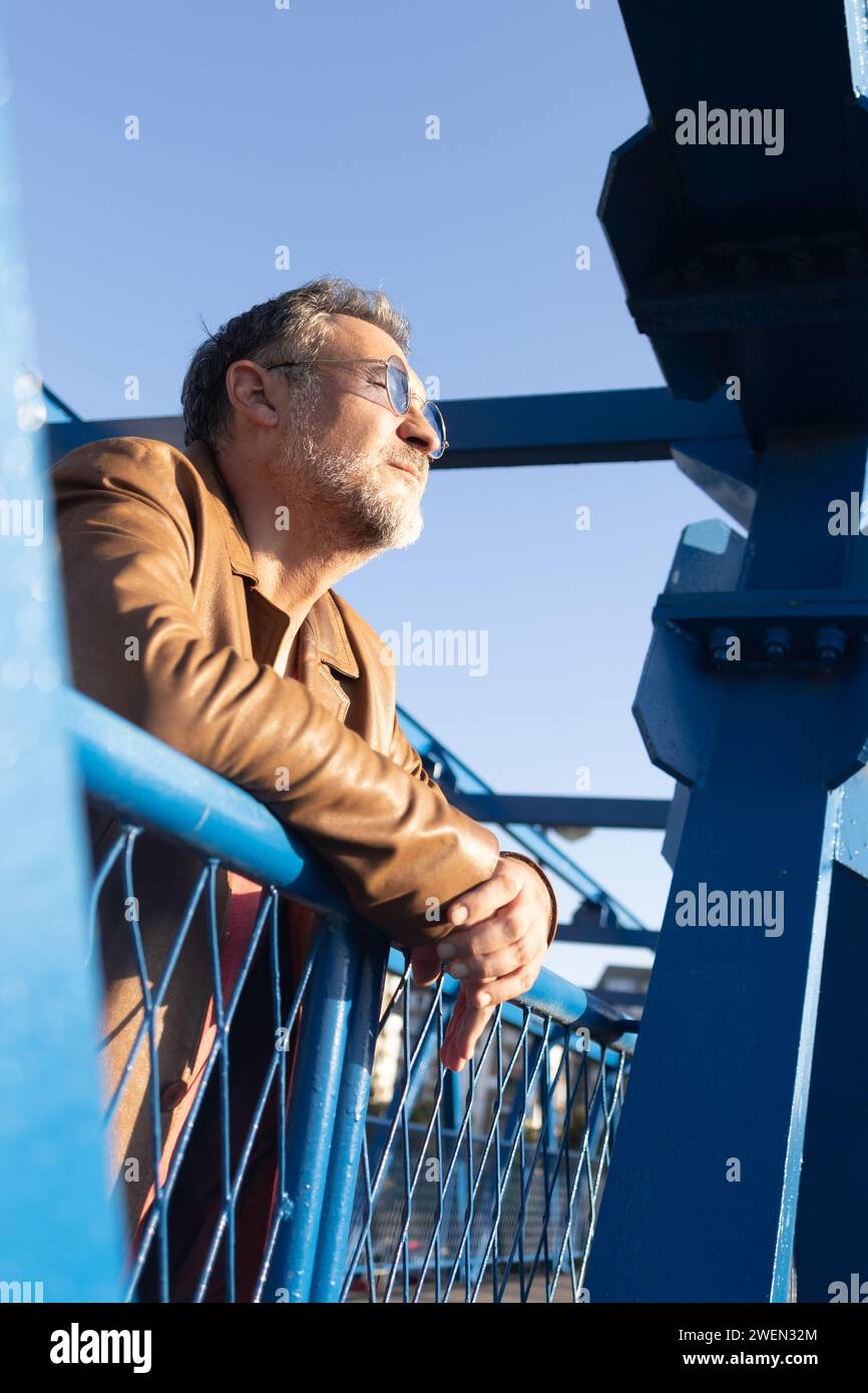 Man on bridge and depression hi-res stock photography and images - Alamy