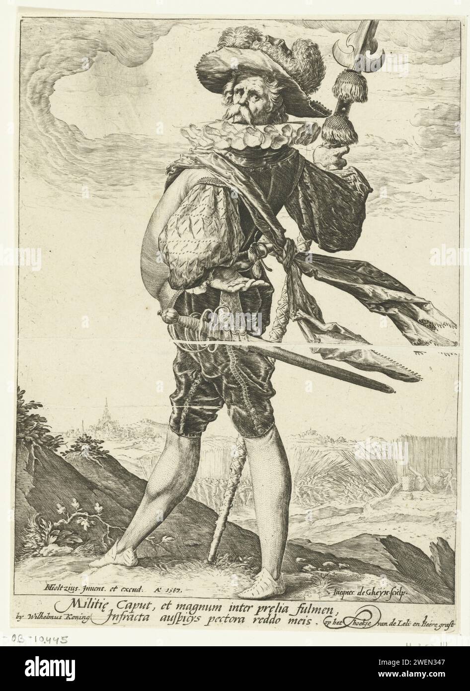Colonel, 1700 - 1725 print A man in military offspring (a colonel), in ...