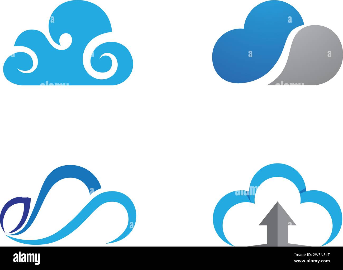 cloud vector logo template design vector Stock Vector Image & Art - Alamy