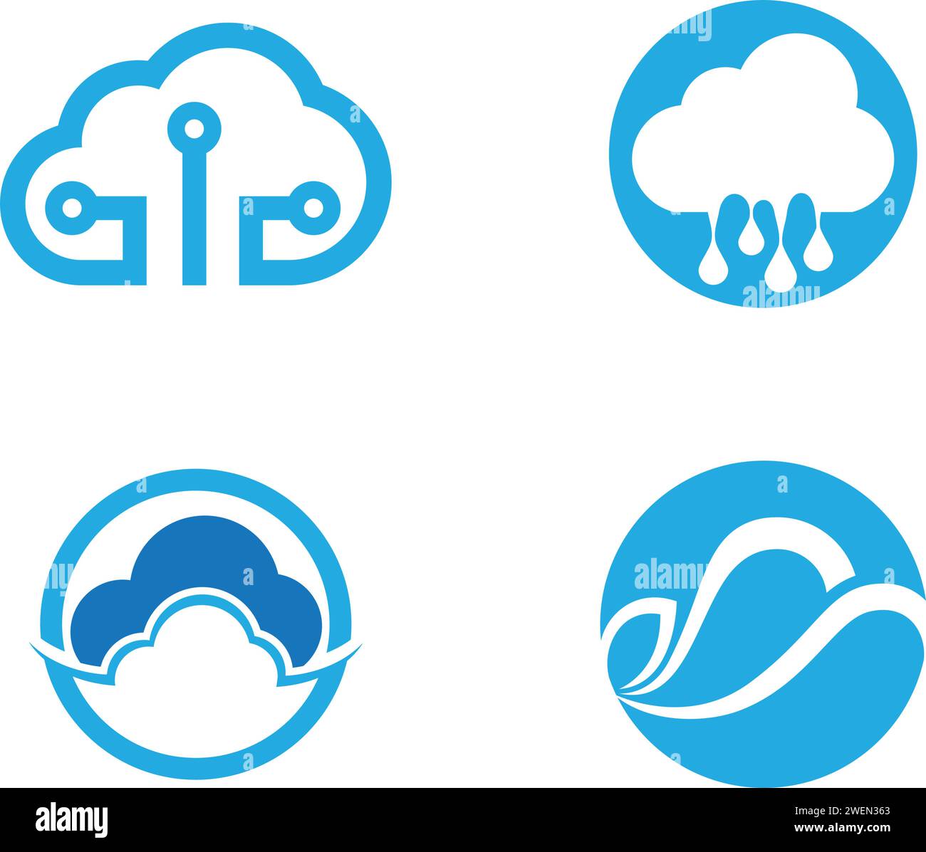 cloud vector logo template design vector Stock Vector Image & Art - Alamy