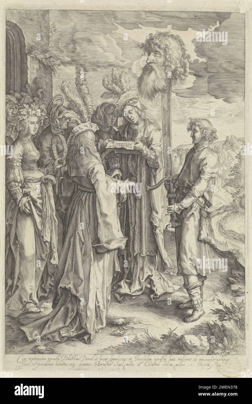 Triumphant David with the head of Goliat, Anonymous, After Jan ...