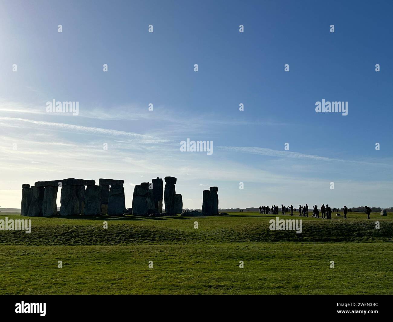 Salisbury, UK. 26th Jan, 2024. Tourists visit the Stone Age monument ...
