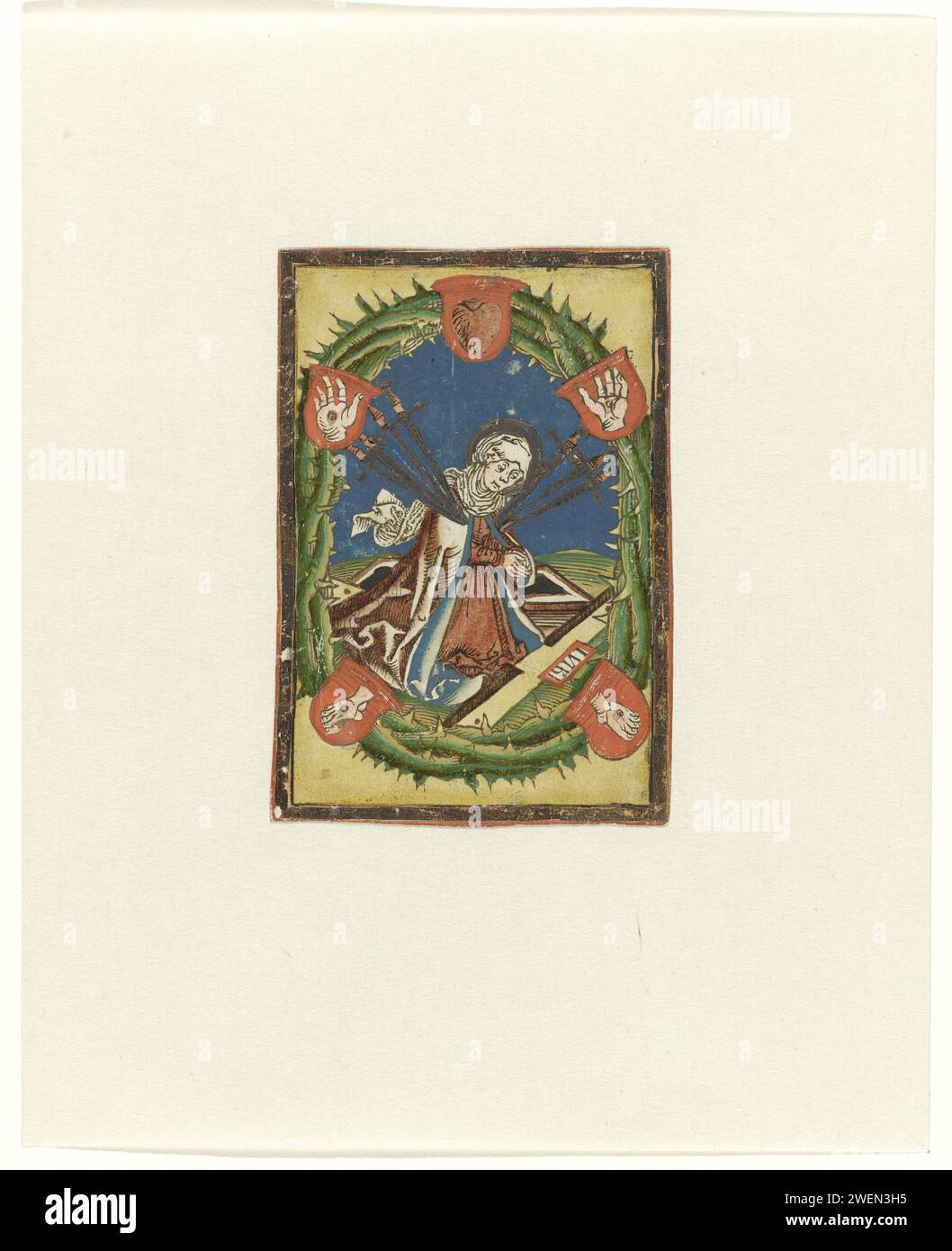 Maria as the mother of Smarten, c. 1470 - c. 1480 print Maria sat next ...