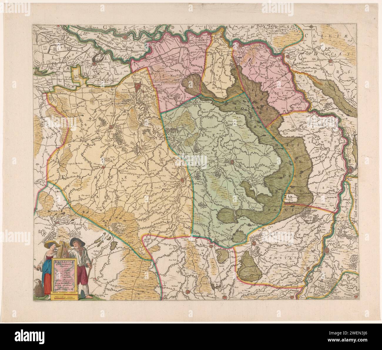 Map of the eastern part of Brabant, Anonymous, After 1671 - c. 1776 ...