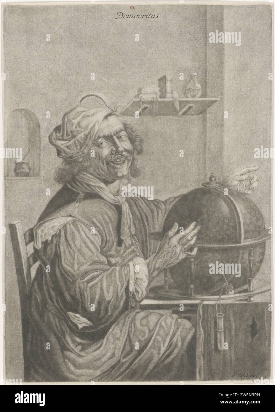 Democritus laughs, Anonymous, After Jan van der Bruggen, 1661 - 1726 ...