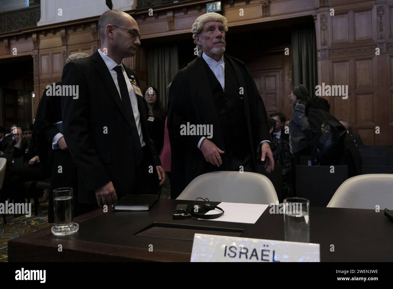 British jurist Malcolm Shaw, right, and Gilad Noam, Israel's Deputy ...