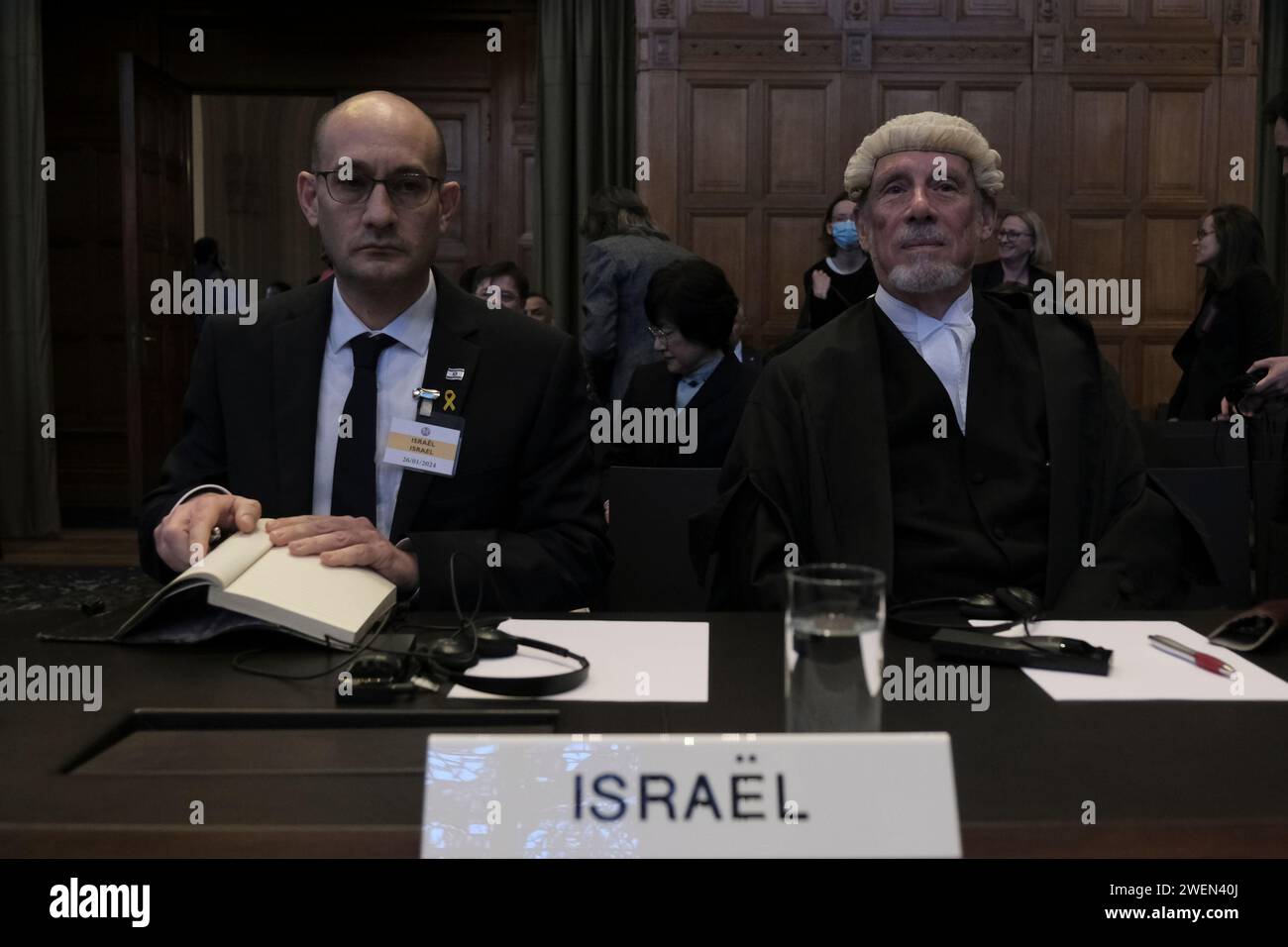 British jurist Malcolm Shaw, right, and Gilad Noam, Israel's Deputy ...