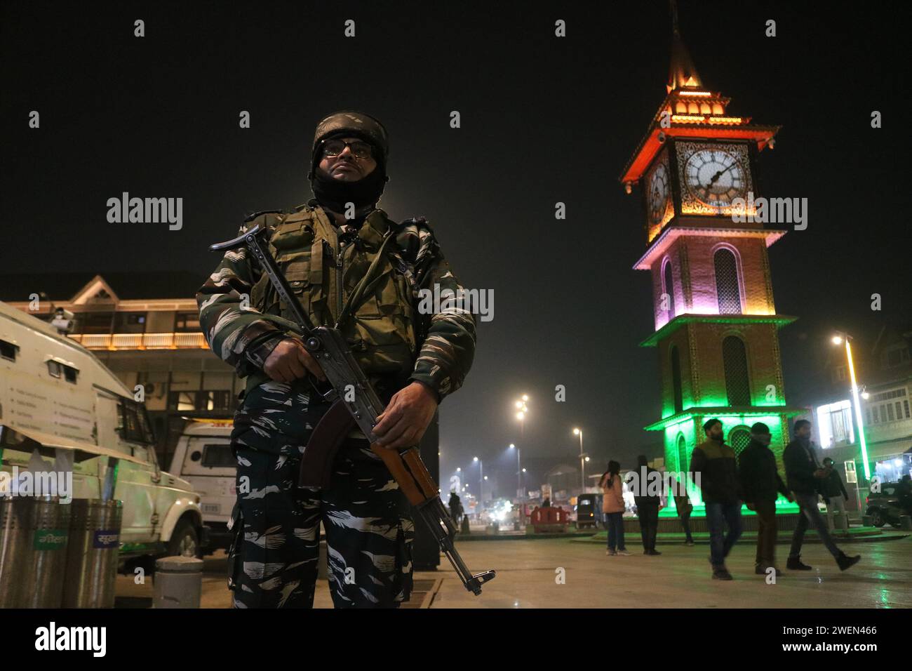 Non Exclusive: January 25,2024, Srinagar Kashmir, India : Indian ...