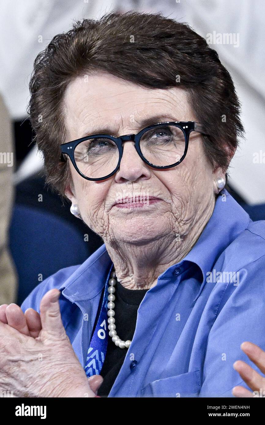 Billie Jean King during the Australian Open AO 2024 Grand Slam tennis ...