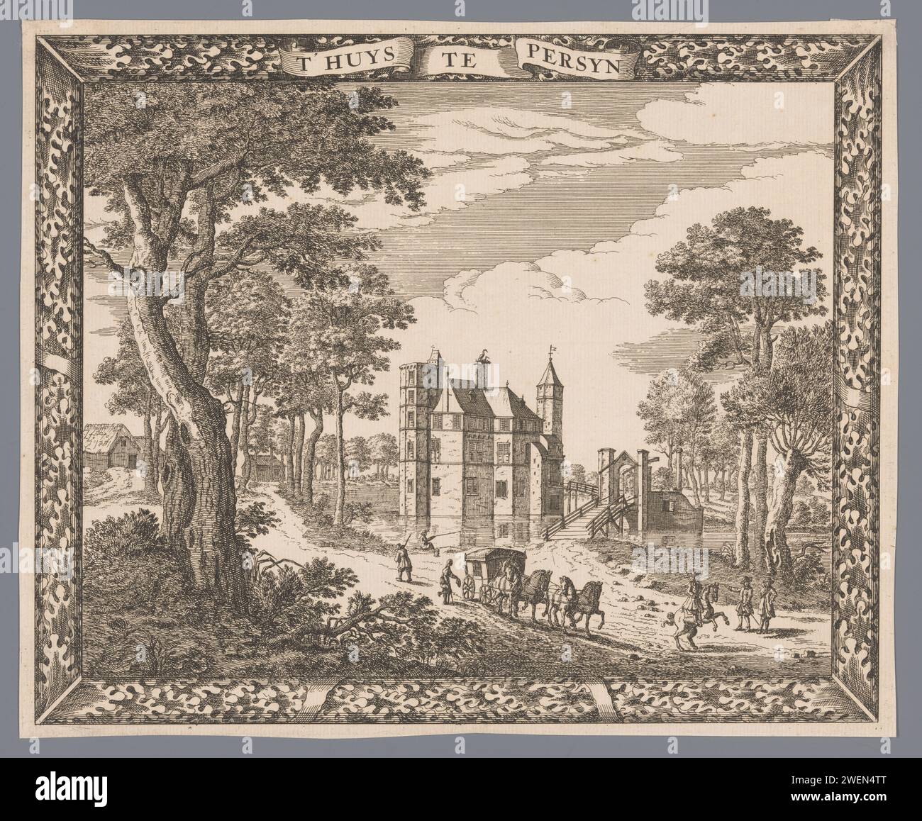 Face locked Persijn in Wassenaar, Cornelis Elandts, 1681 - 1728 print ...