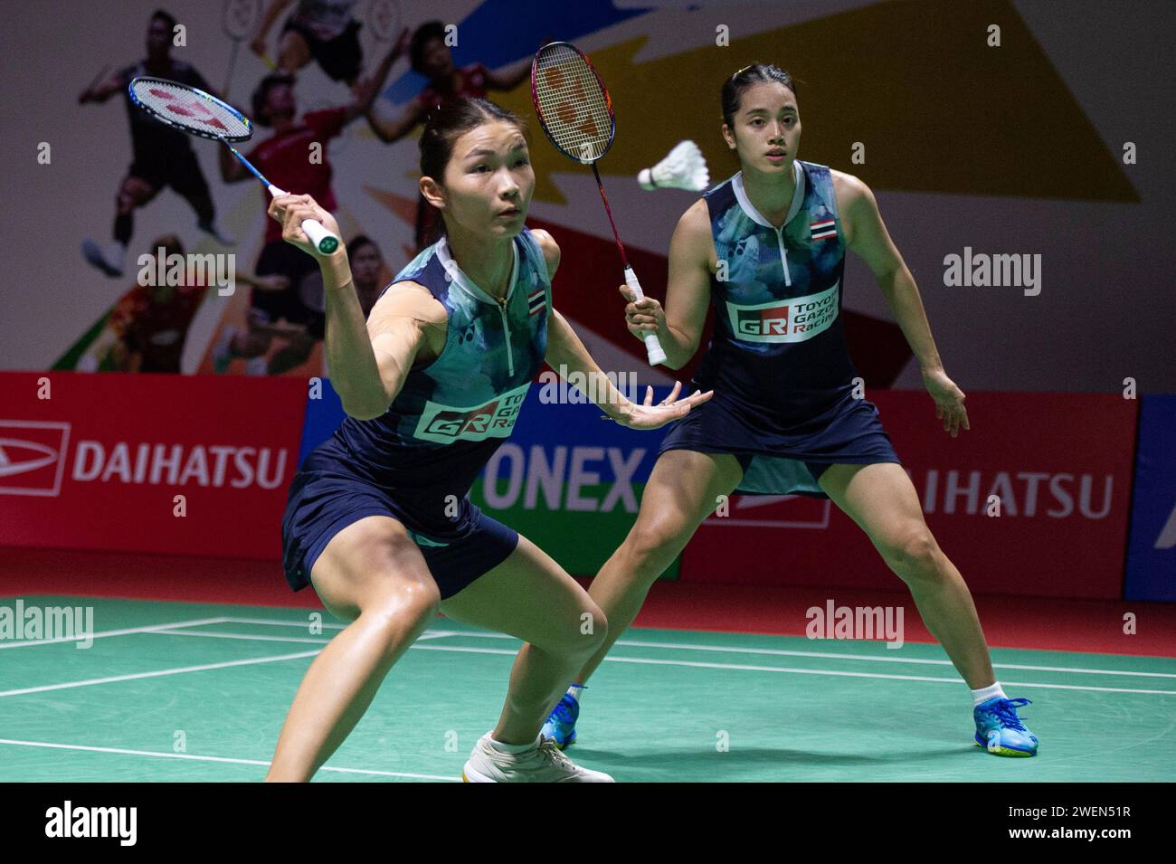 Jakarta, Indonesia. 26th Jan, 2024. Jongkolphan Kititharakul(L)/Rawinda ...