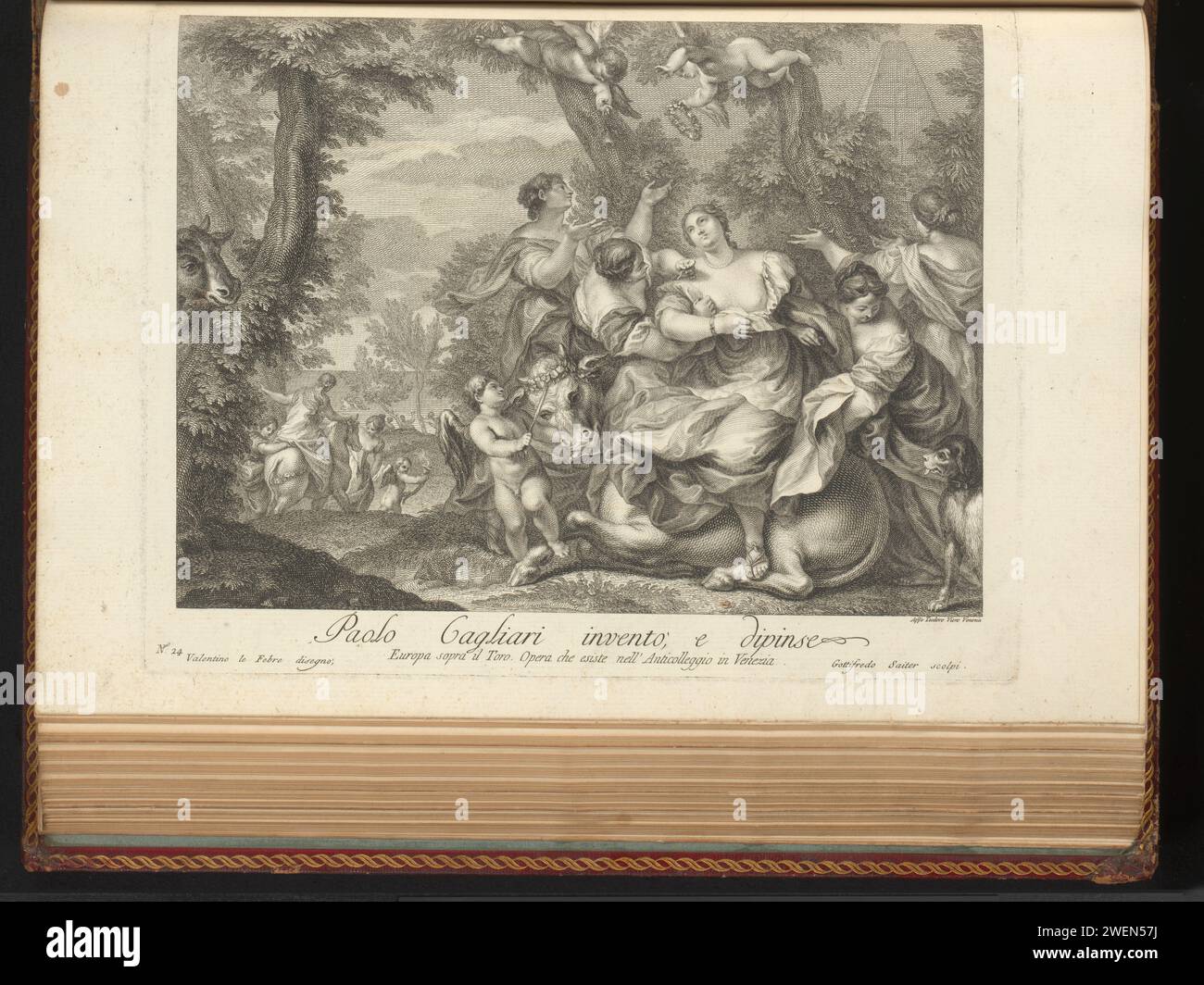 Jupiter a Europe, 1749 print Text in Italian in the lower margin ...