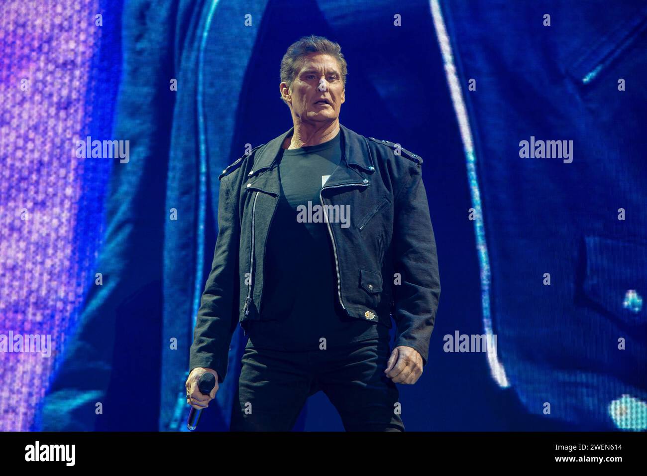 Der US-amerikanische Sänger und Schauspieler David Hasselhoff 65 gibt ...