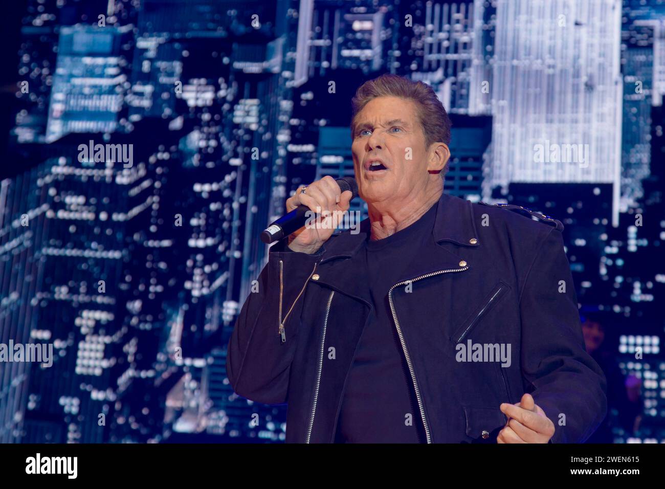 Der US-amerikanische Sänger und Schauspieler David Hasselhoff 65 gibt ...