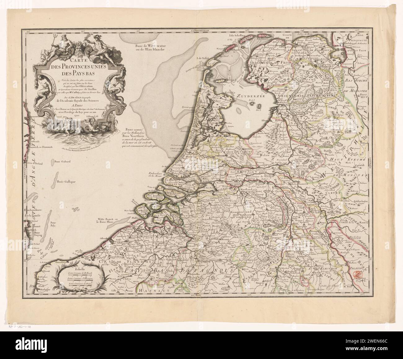 Map of the Republic of the Seven United Netherlands, 1707 - 1708 print ...