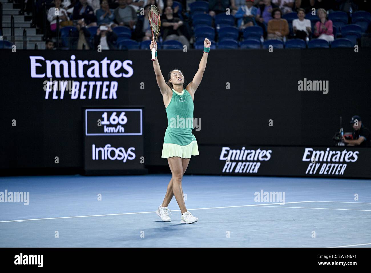 Qinwen Zheng during the Australian Open AO 2024 Grand Slam tennis ...