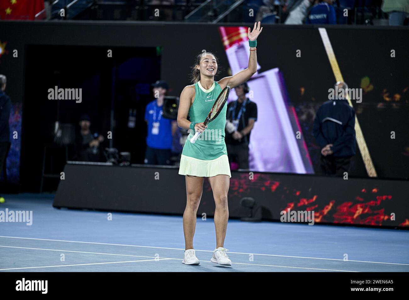 Qinwen Zheng during the Australian Open AO 2024 Grand Slam tennis ...