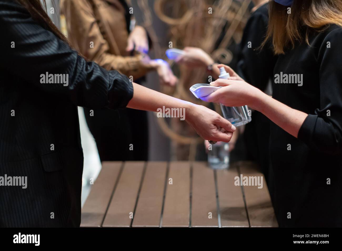 health check before entering theater Stock Photo - Alamy