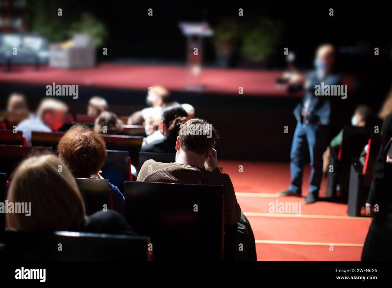 attendance and press at award ceremony Stock Photo - Alamy