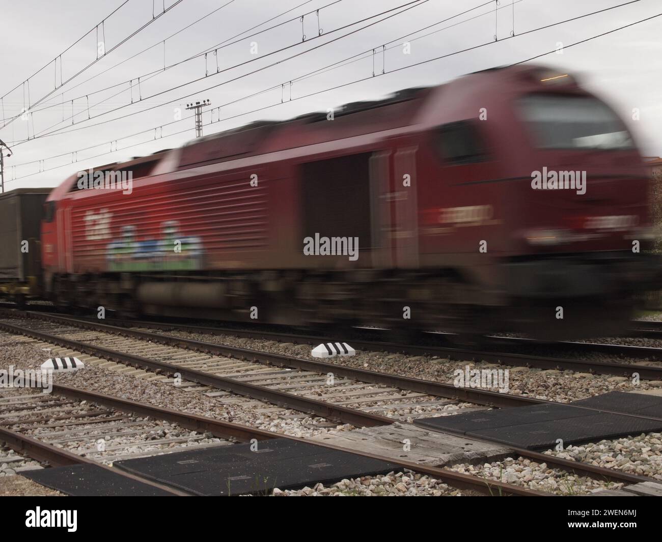 Train railway rail journey speed hi-res stock photography and images ...
