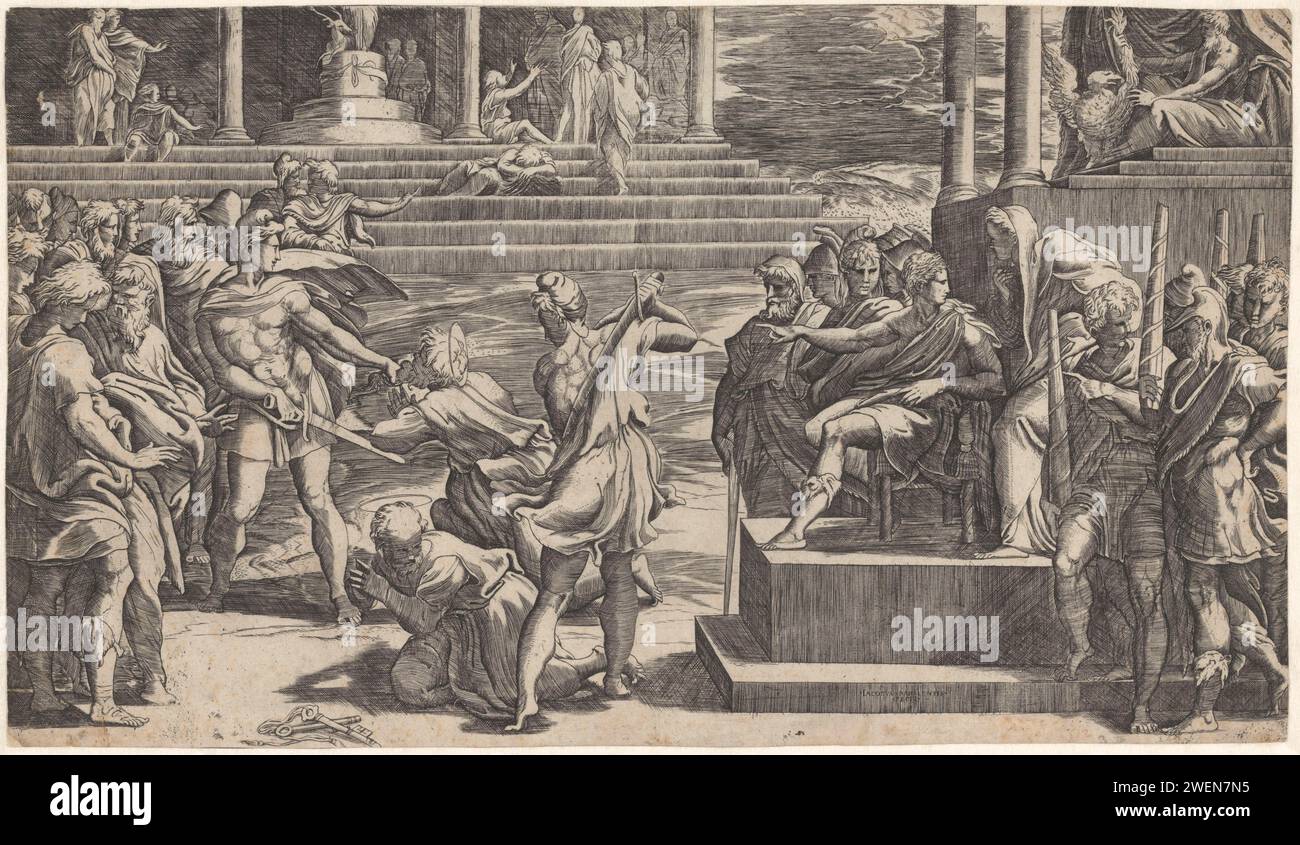 The martyrdom of Saint Paul and the condemnation of Saint Peter, 1525 - 1527 print The apostle ...