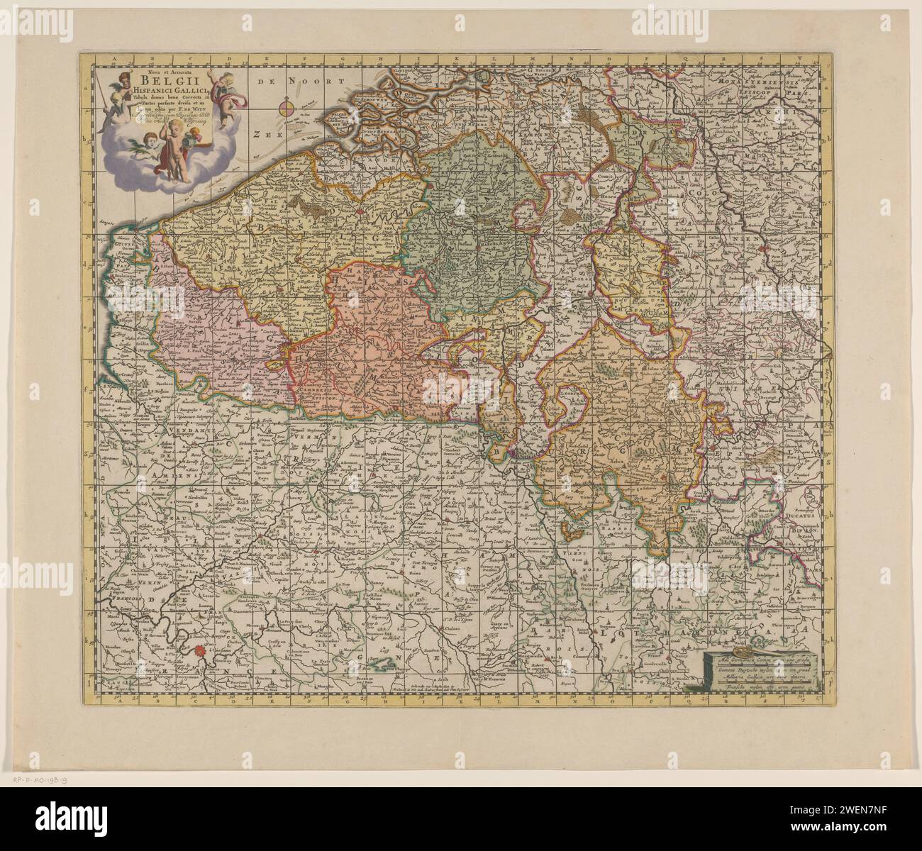 Map of the Southern Netherlands, Anonymous, 1691 - 1706 print Map of ...