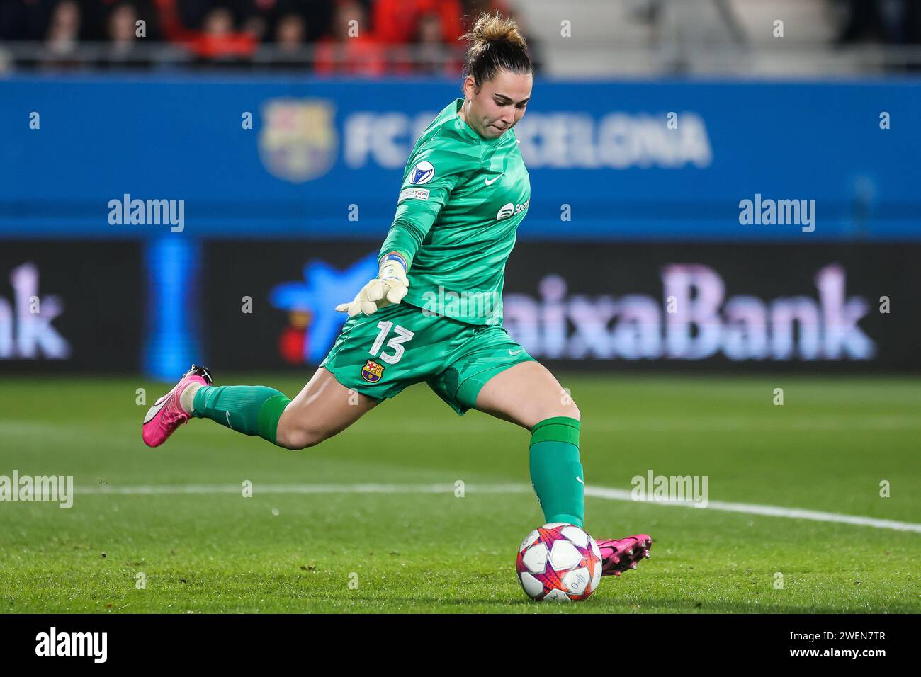Barcelona, Spain. 25th Jan, 2024. Goalkeeper Catalina Coll (13) of FC ...