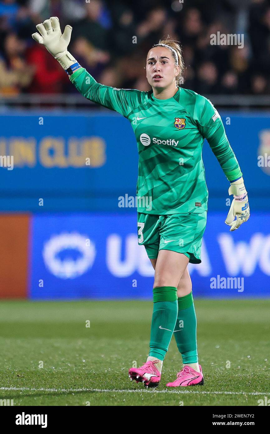 Barcelona, Spain. 25th Jan, 2024. Goalkeeper Catalina Coll (13) of FC ...