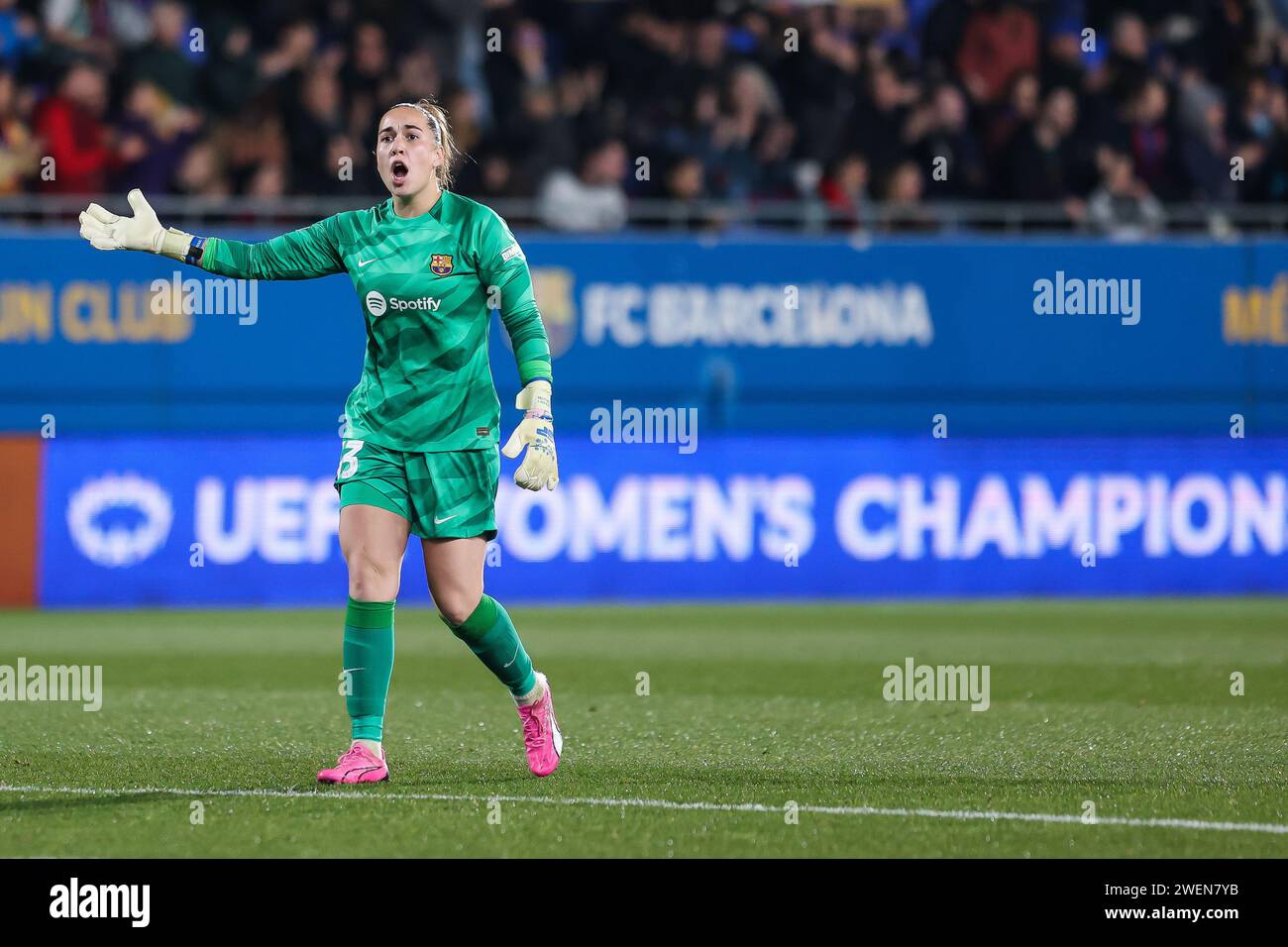Barcelona, Spain. 25th Jan, 2024. Goalkeeper Catalina Coll (13) of FC ...
