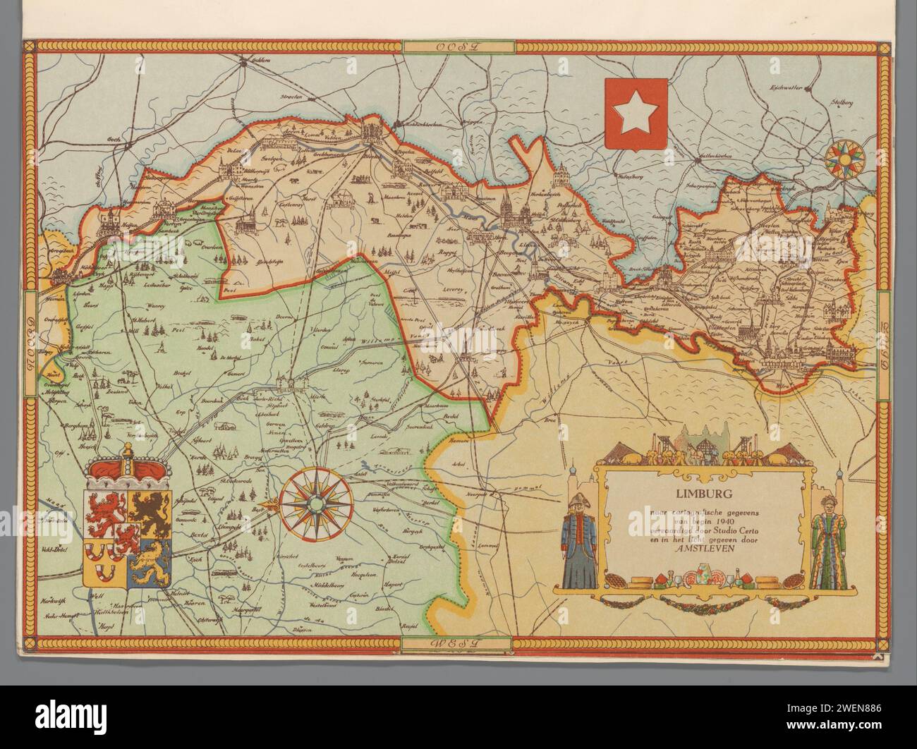 Map of limburg hi-res stock photography and images - Alamy