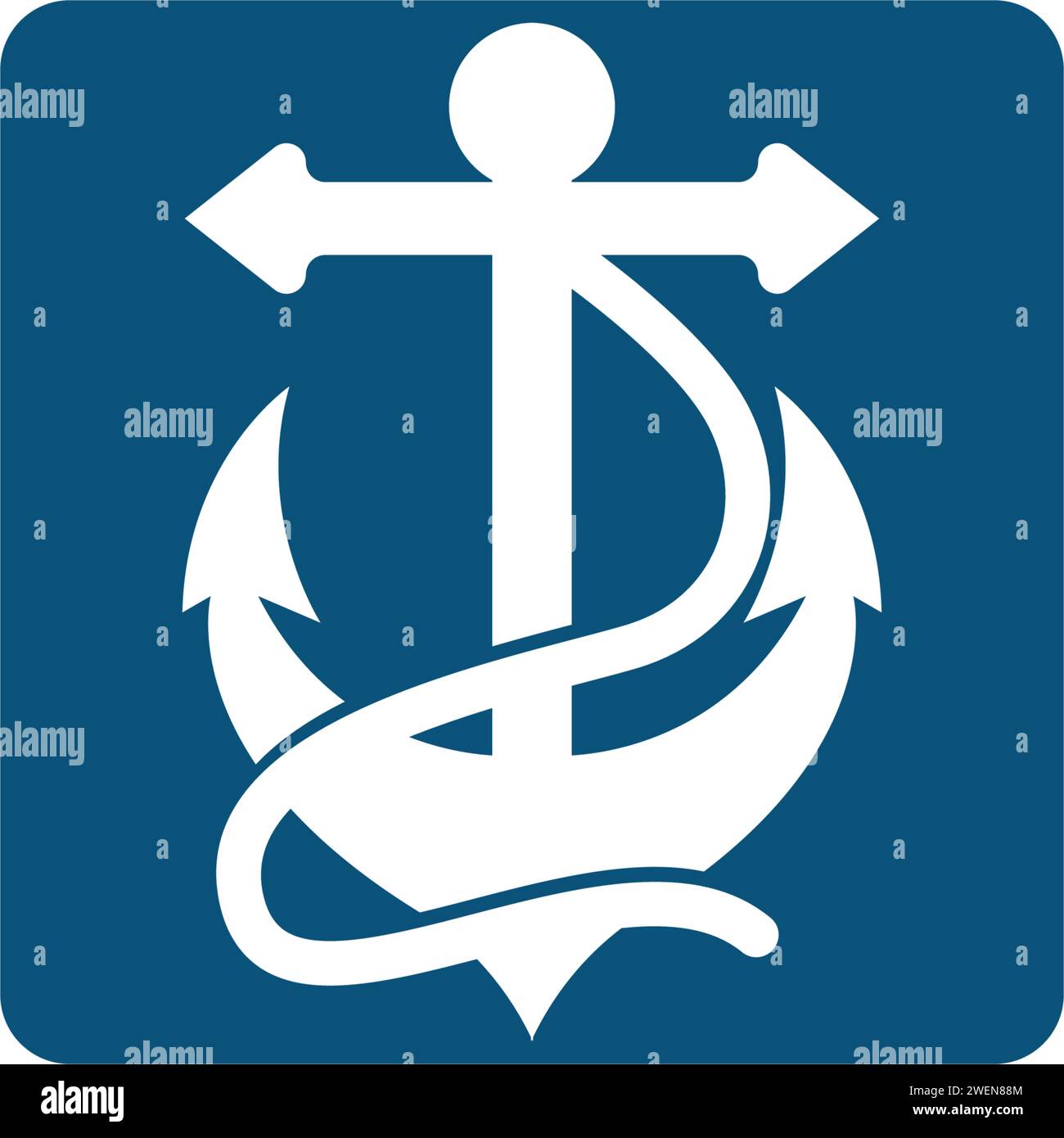 Anchor icon Logo Template vector illustration Stock Vector Image & Art ...