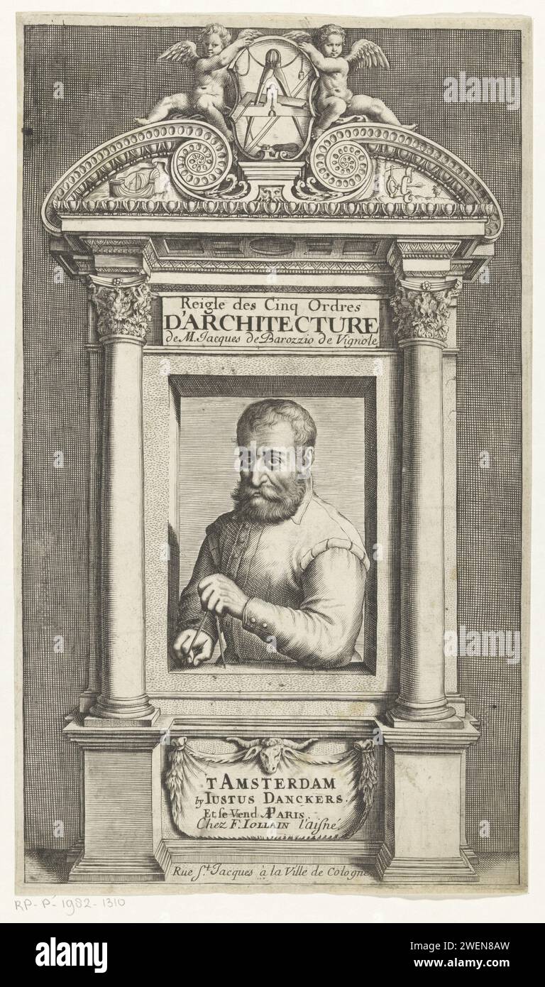 Portret Van Giacomo Barozzi from Vignola, 1651 - 1701 print Portrait of ...