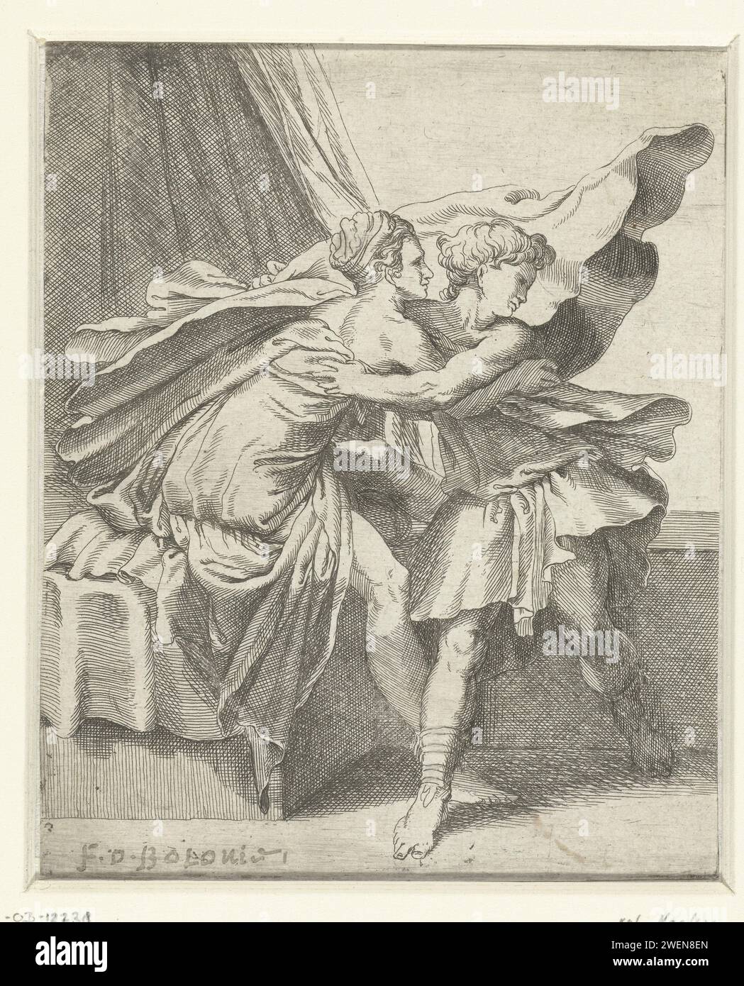 Joseph and the wife of Potifar, Anonymous, 1520 - 1590 print Potifar's ...