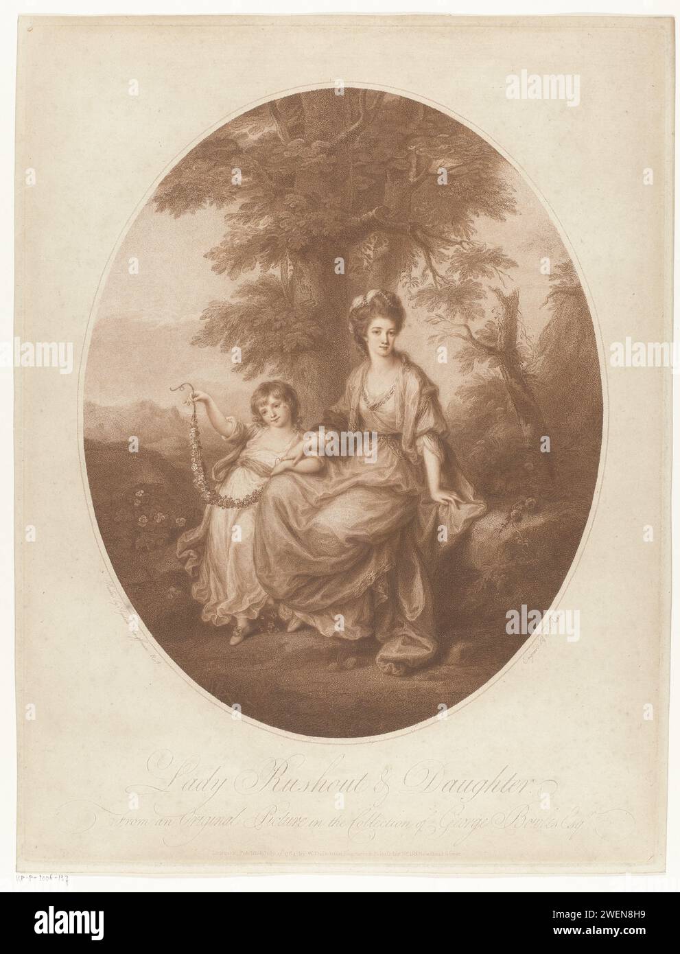 Portrait of Lady Rebecca Northwick and her daughter Anne Rushout, 1784 ...