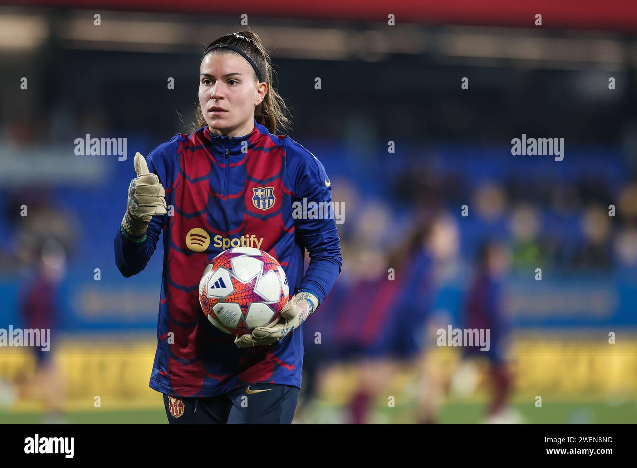 Barcelona, Spain. 25th Jan, 2024. Goalkeeper Gemma Font of FC Barcelona ...