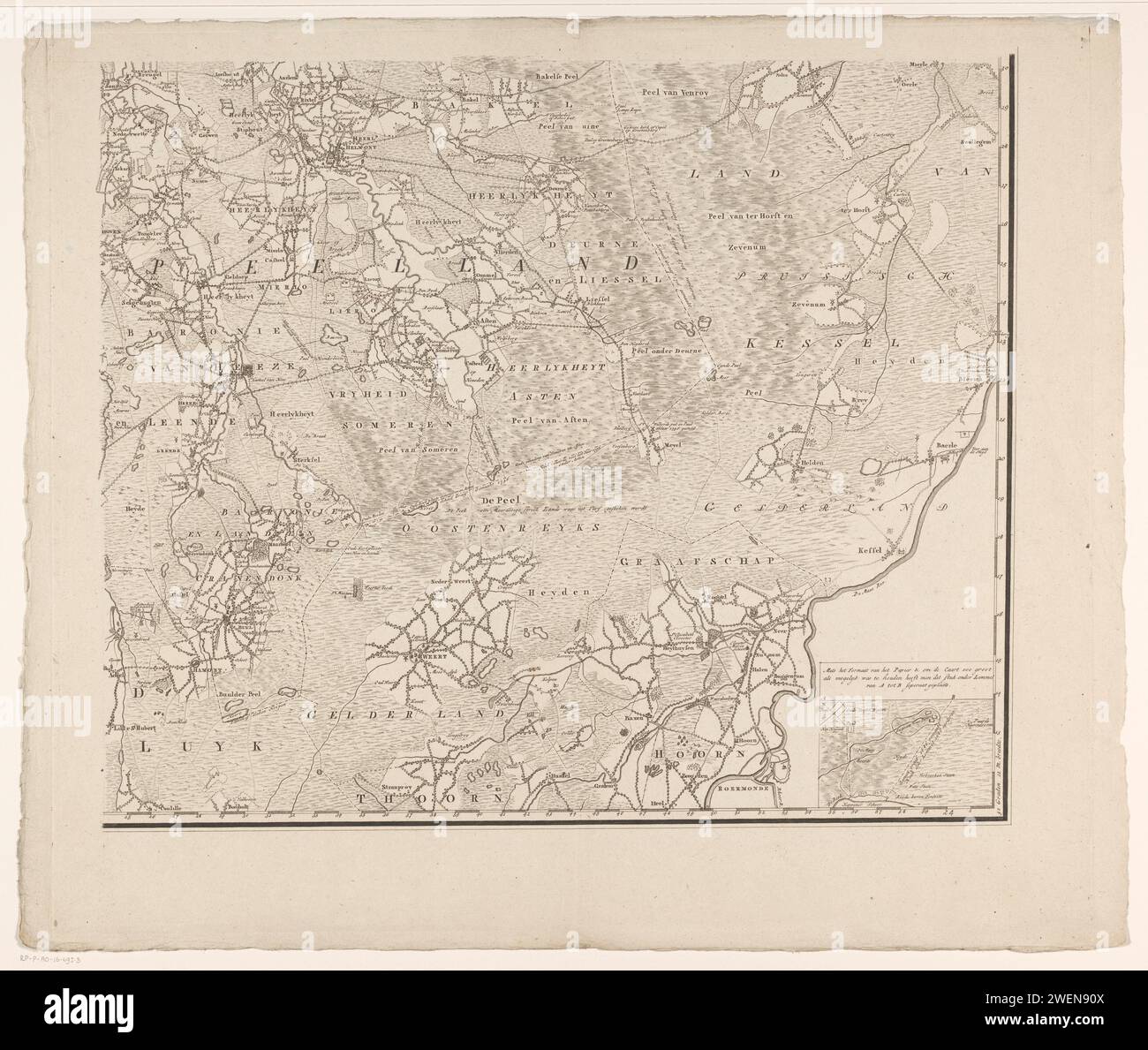 Map of Brabant (part bottom right), Cornelis van Baarsel, 1794 - 1797 ...