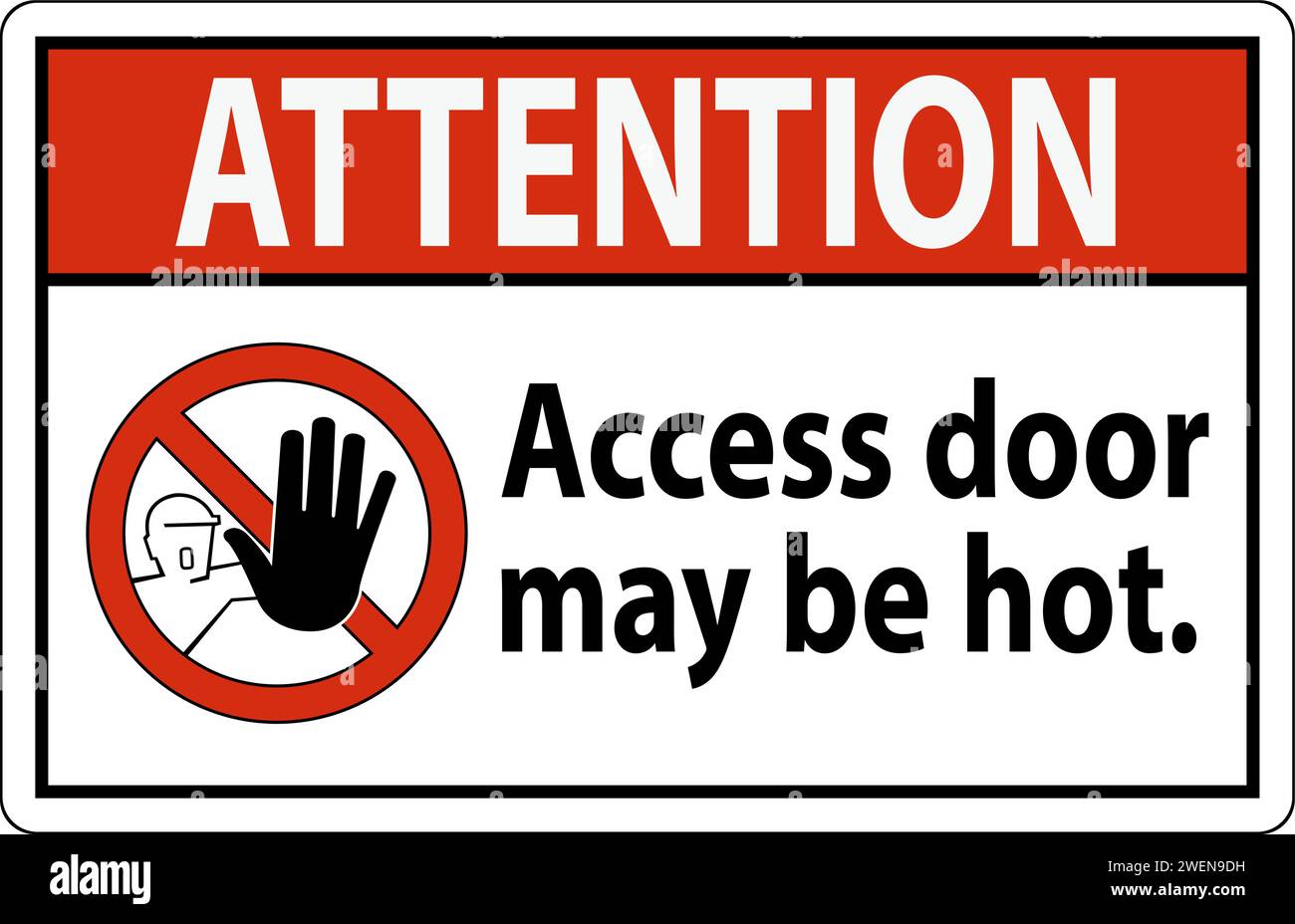 Attention Sign, Caution, Access Door May Be Hot Stock Vector Image ...